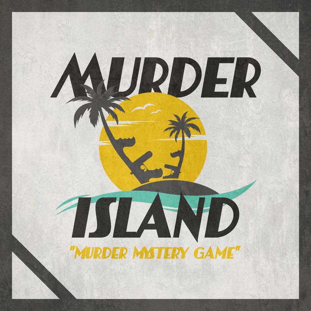 MURDER ISLAND - Murder Mystery Party Game, Large, 1920s, Mafia, Mob ...