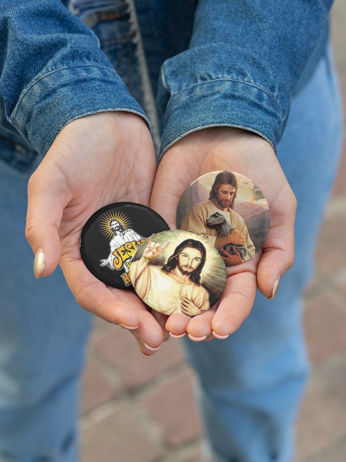 The Funny Jesus Collection Buttons set Y'all Need Jesus | Etsy
