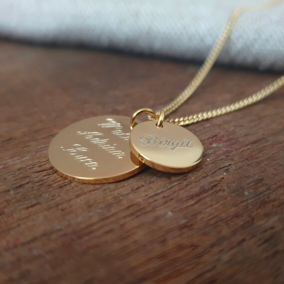 ZOLA kids name necklace mom necklace with kids names family | Etsy