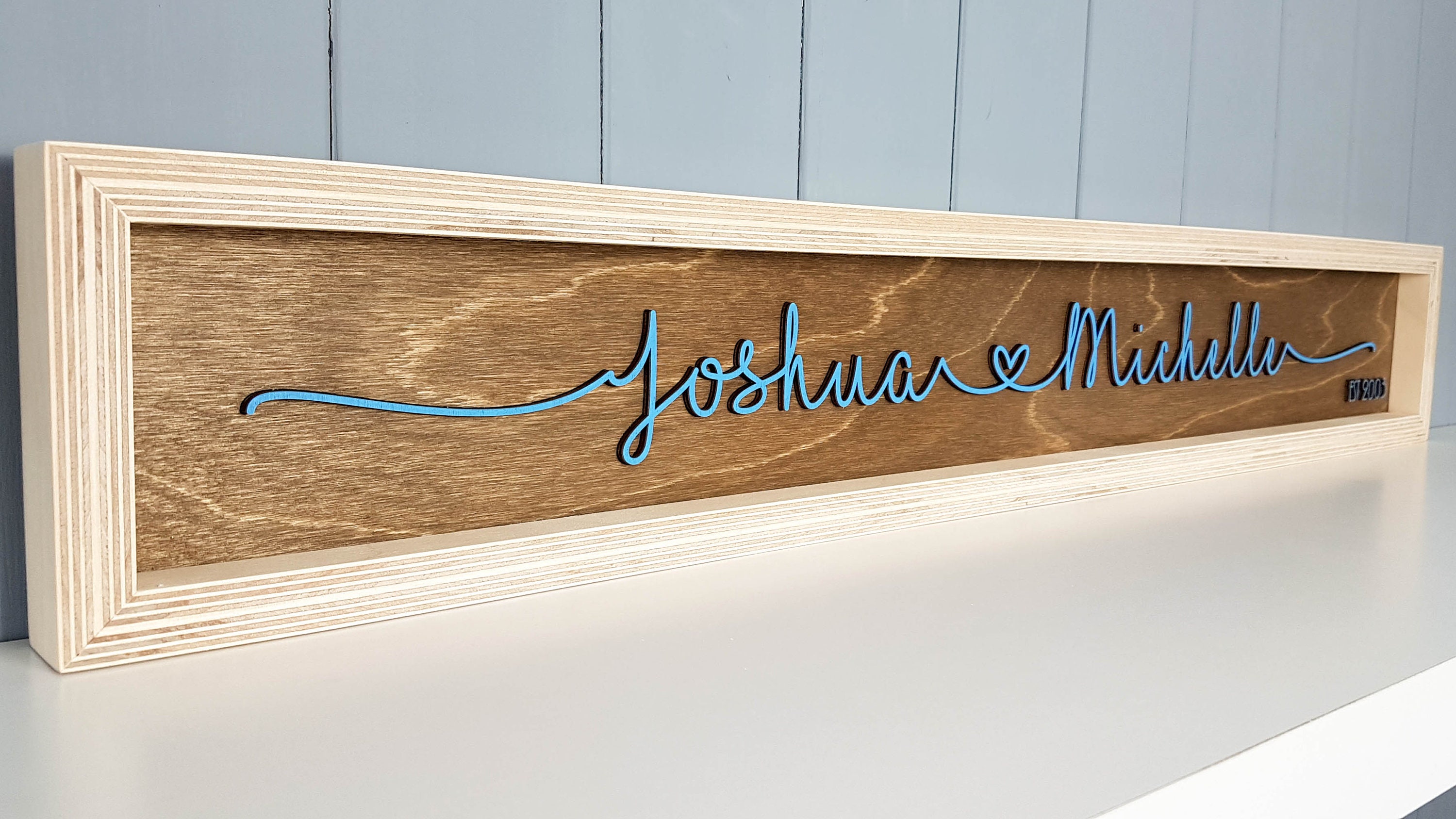 Deluxe Engraved Couple Established Sign Wedding Birthday - Etsy