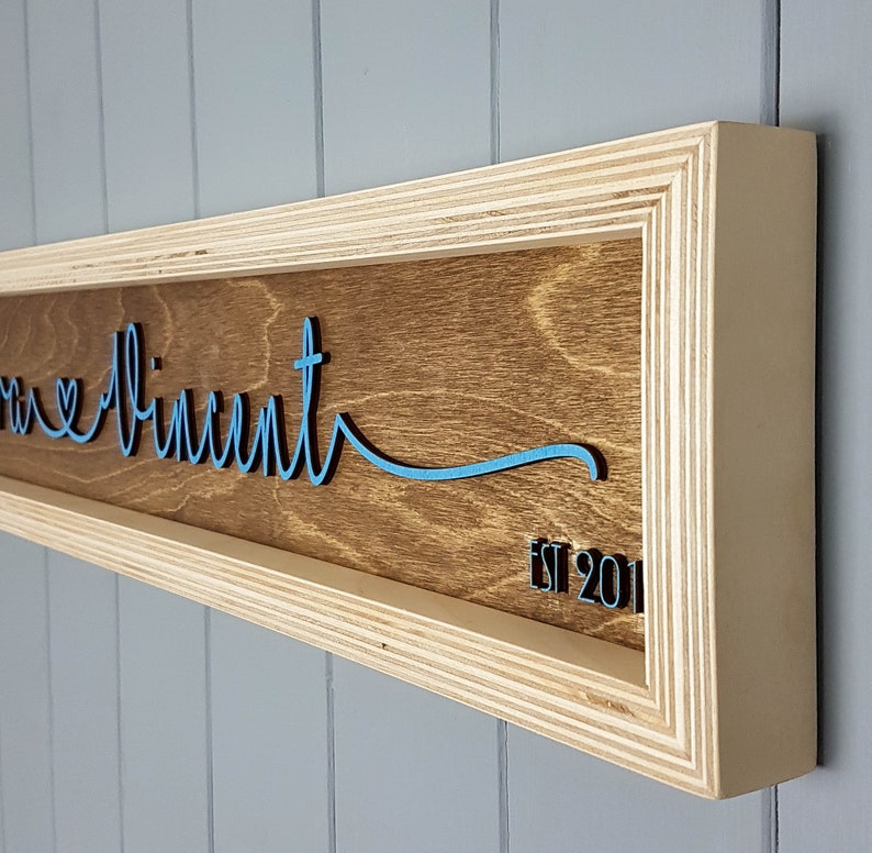 Deluxe Engraved Couple Established Sign Wedding Birthday - Etsy