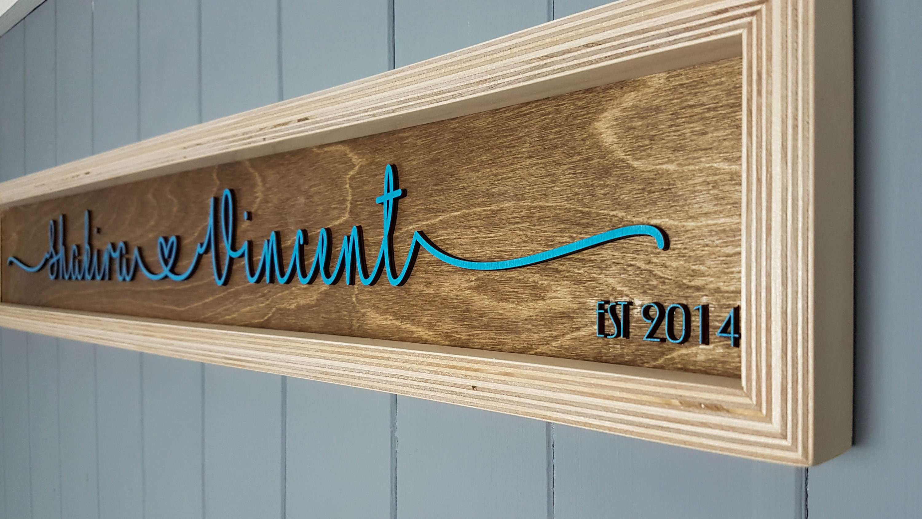 Deluxe Engraved Couple Established Sign Wedding Birthday - Etsy