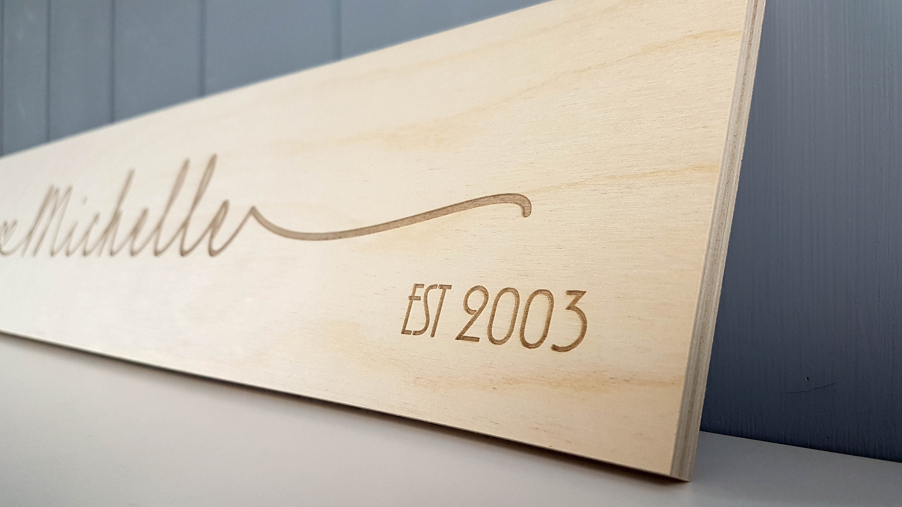 Engraved Couples Established Sign Wedding Anniversary | Etsy