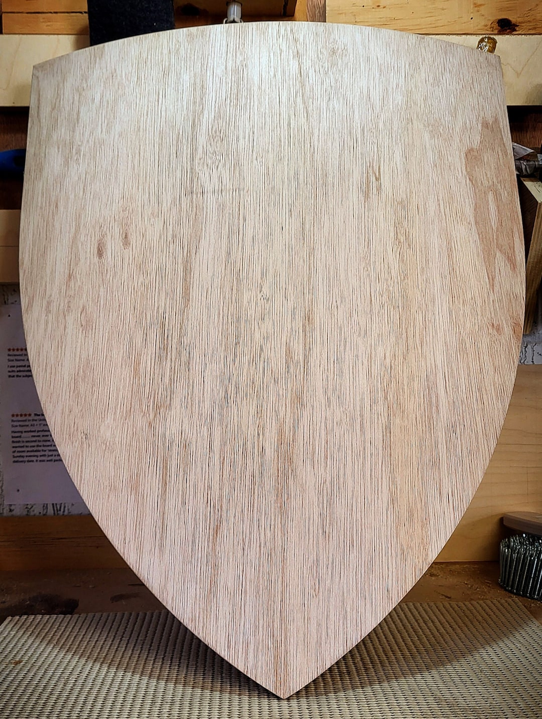 Handmade Large Curved Wooden Heater Shield Blank for HEMA/SCA/LARP Re ...