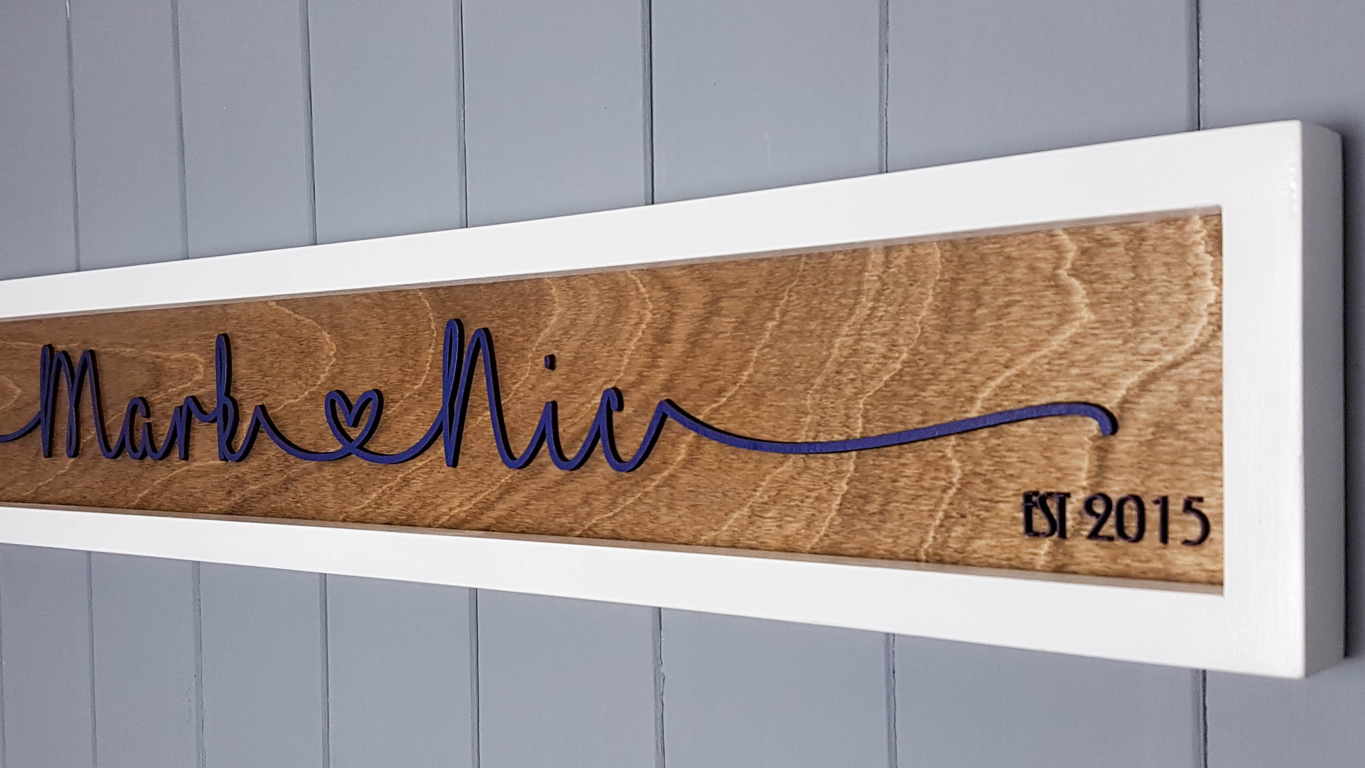 Deluxe Engraved Couple Established Sign Wedding Birthday - Etsy