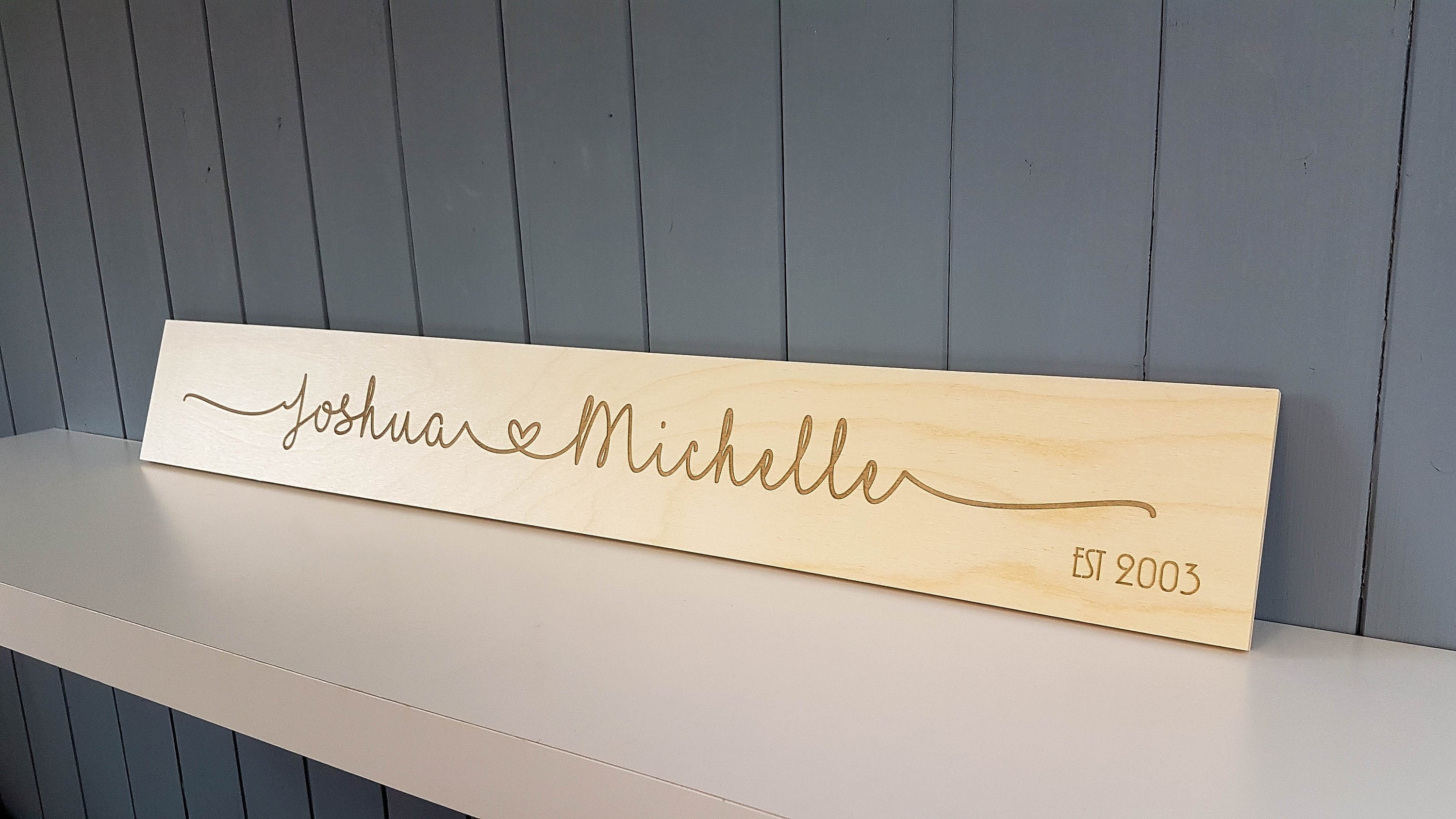 Engraved Couples Established Sign Wedding Anniversary | Etsy