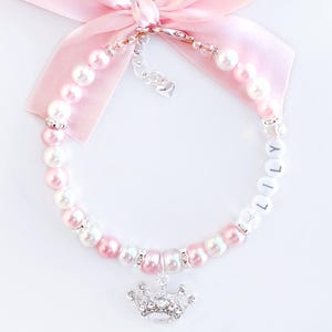 Personalized Princess Crown Pet Necklace: Rhinestone Dog Cat Collar - Etsy