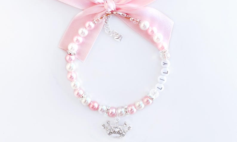 Personalized Princess Crown Pet Necklace: Rhinestone Dog Cat Collar - Etsy