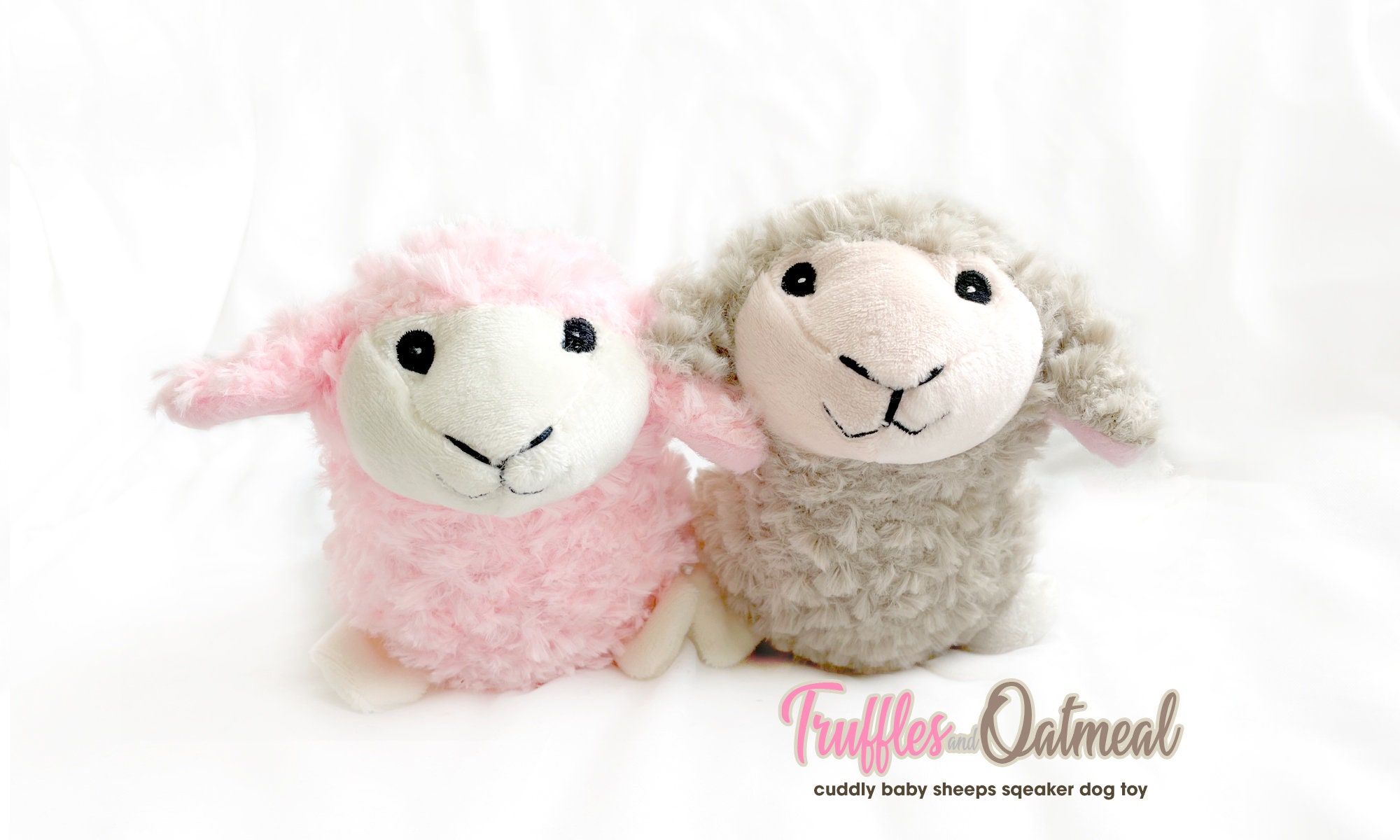 Truffles & Oatmeal Baby Sheep Dog Toys Squeaker Soft Plush Dog - Etsy