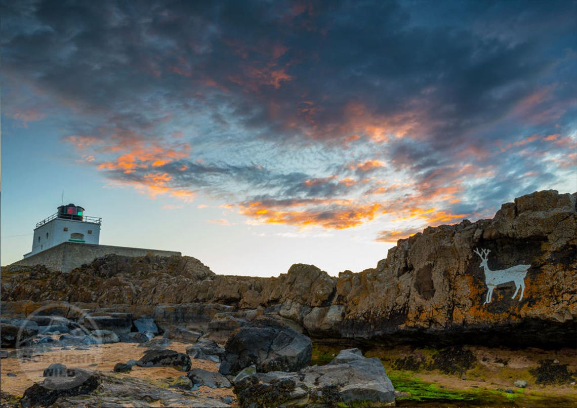 Northumberland Photography, Bamburgh Lighthouse, Stag Rock, Coast, Sea ...