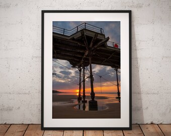 Saltburn Landscape Photography Pier Beach. Sunset Coast - Etsy