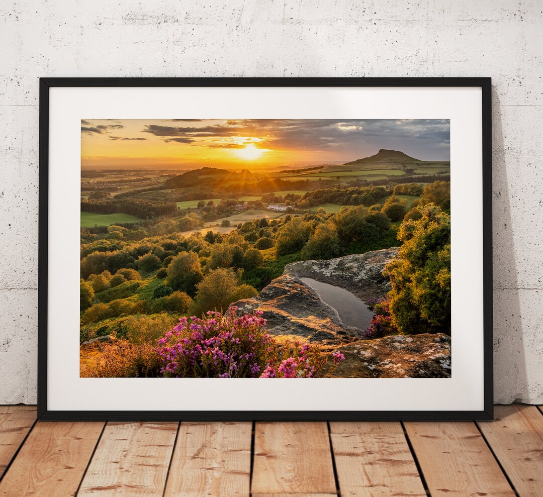 Roseberry Topping Sunset Taken From Cockshaw Hill on the North York ...