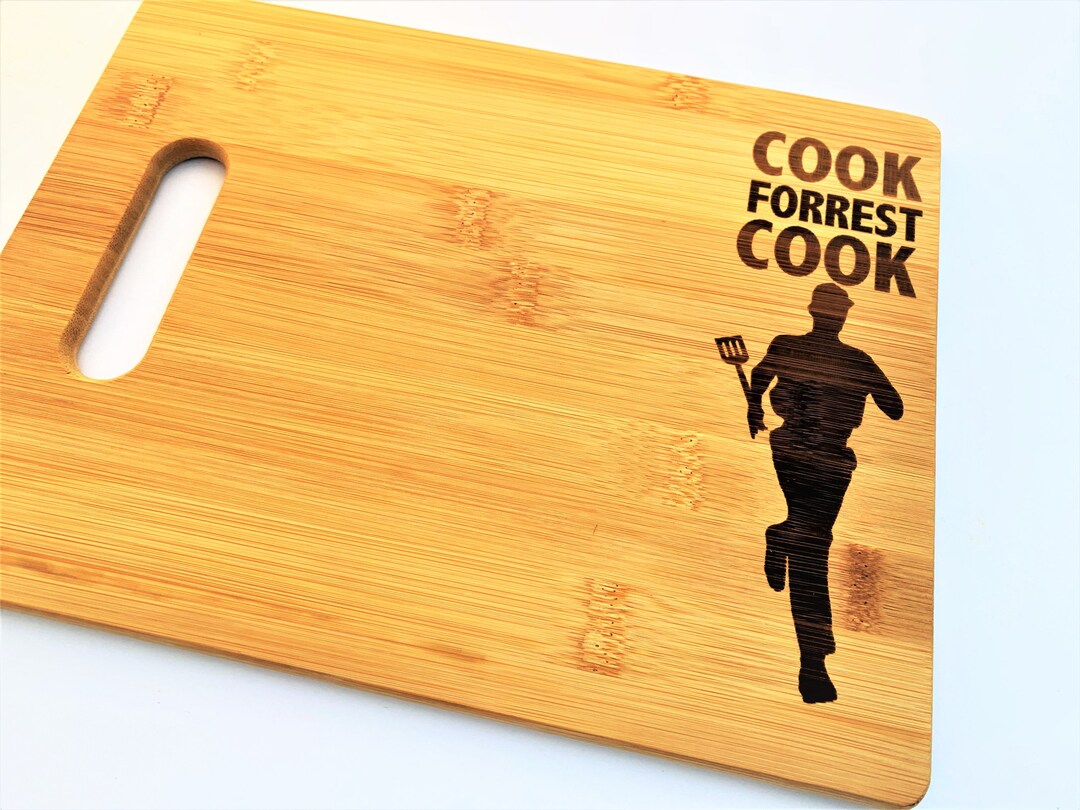 Cook Forrest Cook Funny Gump Cutting Board Bamboo Wood - Etsy