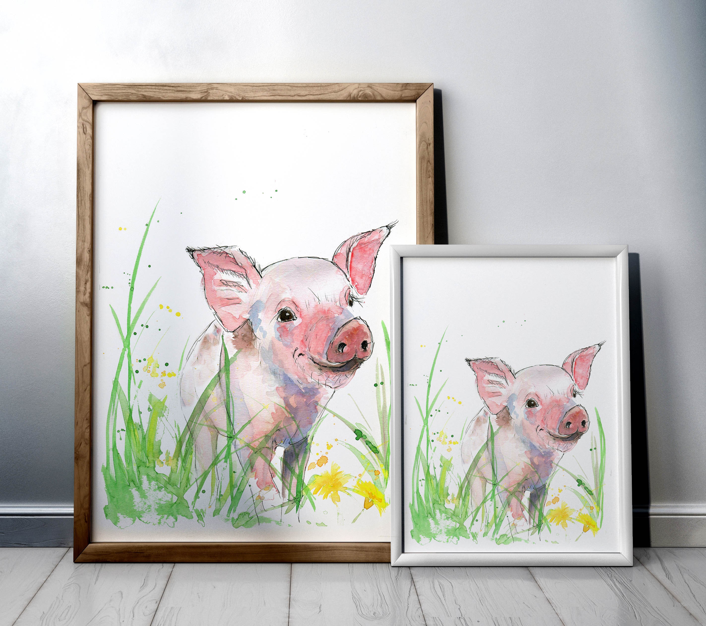 Pig Print Pig Art Pig Gifts Pig Poster Pig Nursery Print - Etsy UK