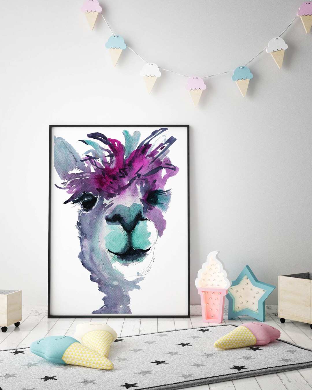 Llama Clipart, Llama Printable, Llama Wall Art, Llama Printable Poster ...
