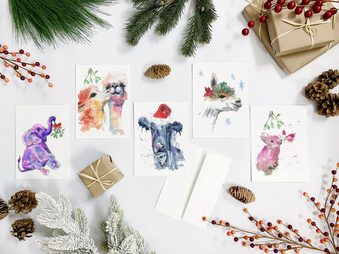 Boxed Christmas Cards, Christmas Cards Pack, Rabbit Christmas Card ...