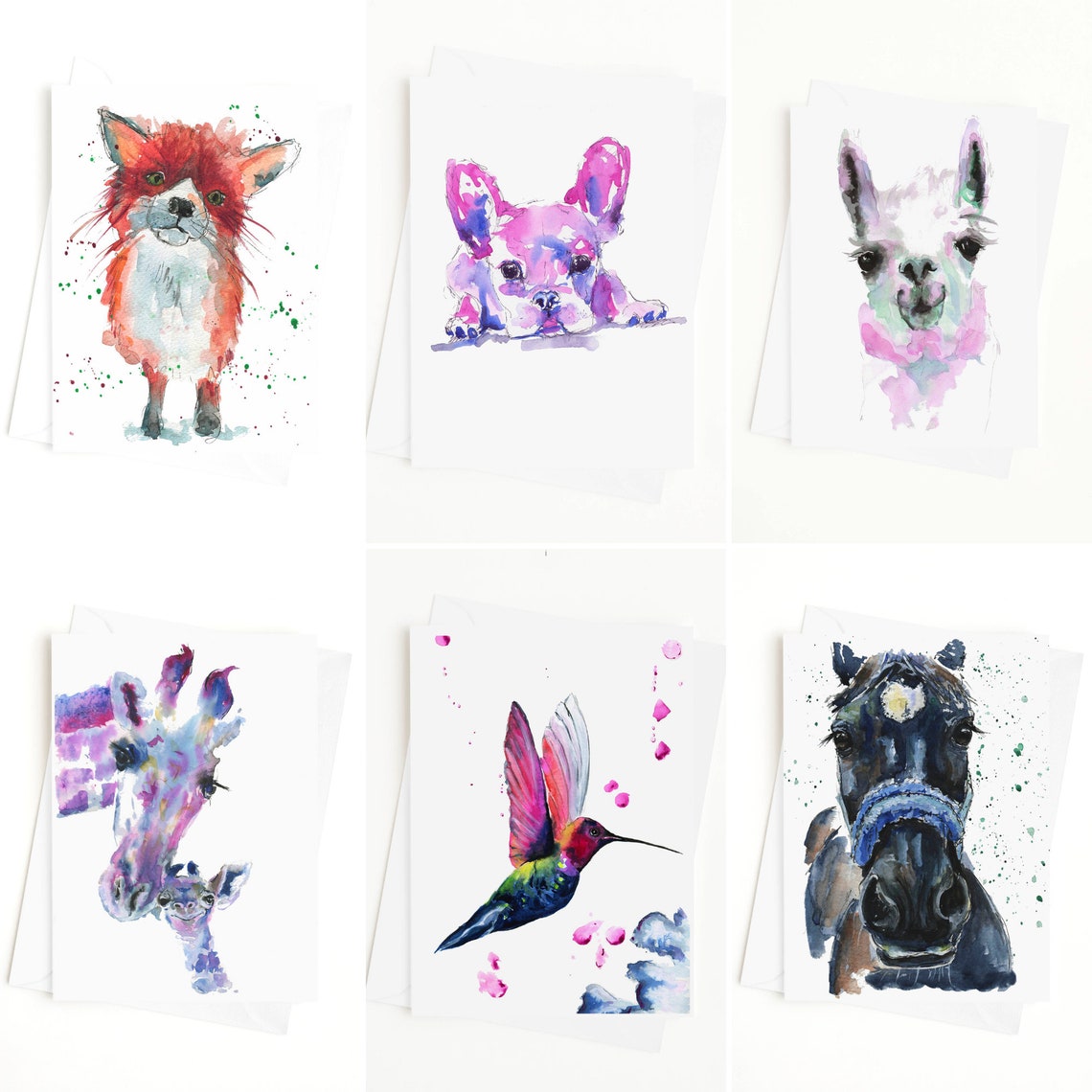 Fox Card Woodland Animal Card Art Greeting Card Blank - Etsy