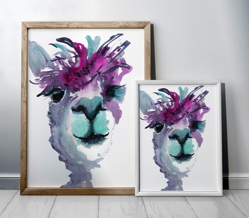 Llama Clipart Llama Printable Llama Wall Art Llama - Etsy