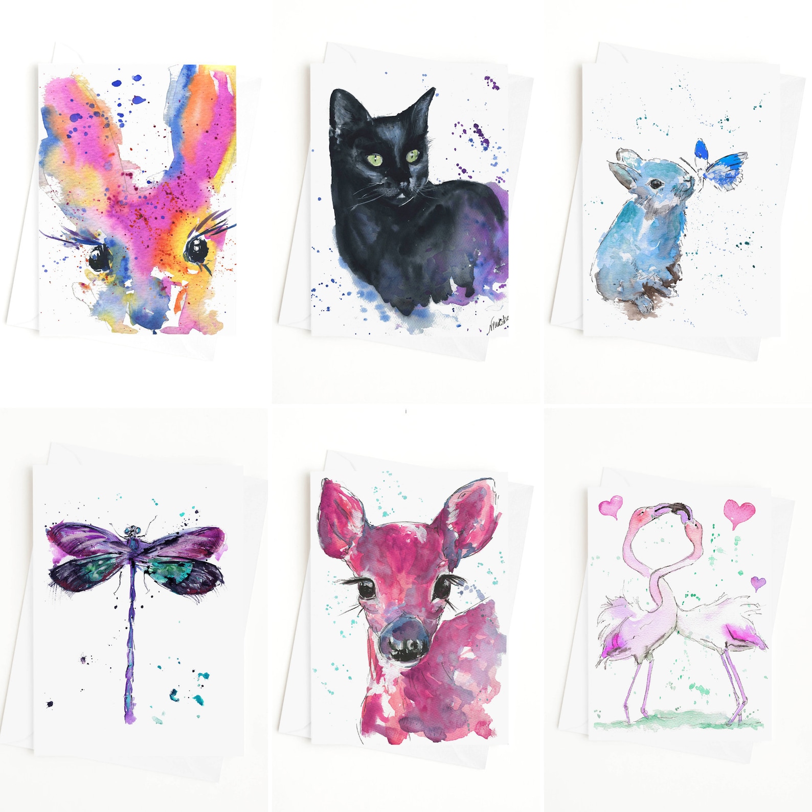 Fox Card Woodland Animal Card Art Greeting Card Blank - Etsy