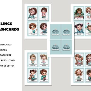 Kids Feelings Activity Pack + Flashcards, Self Regulation Skills ...