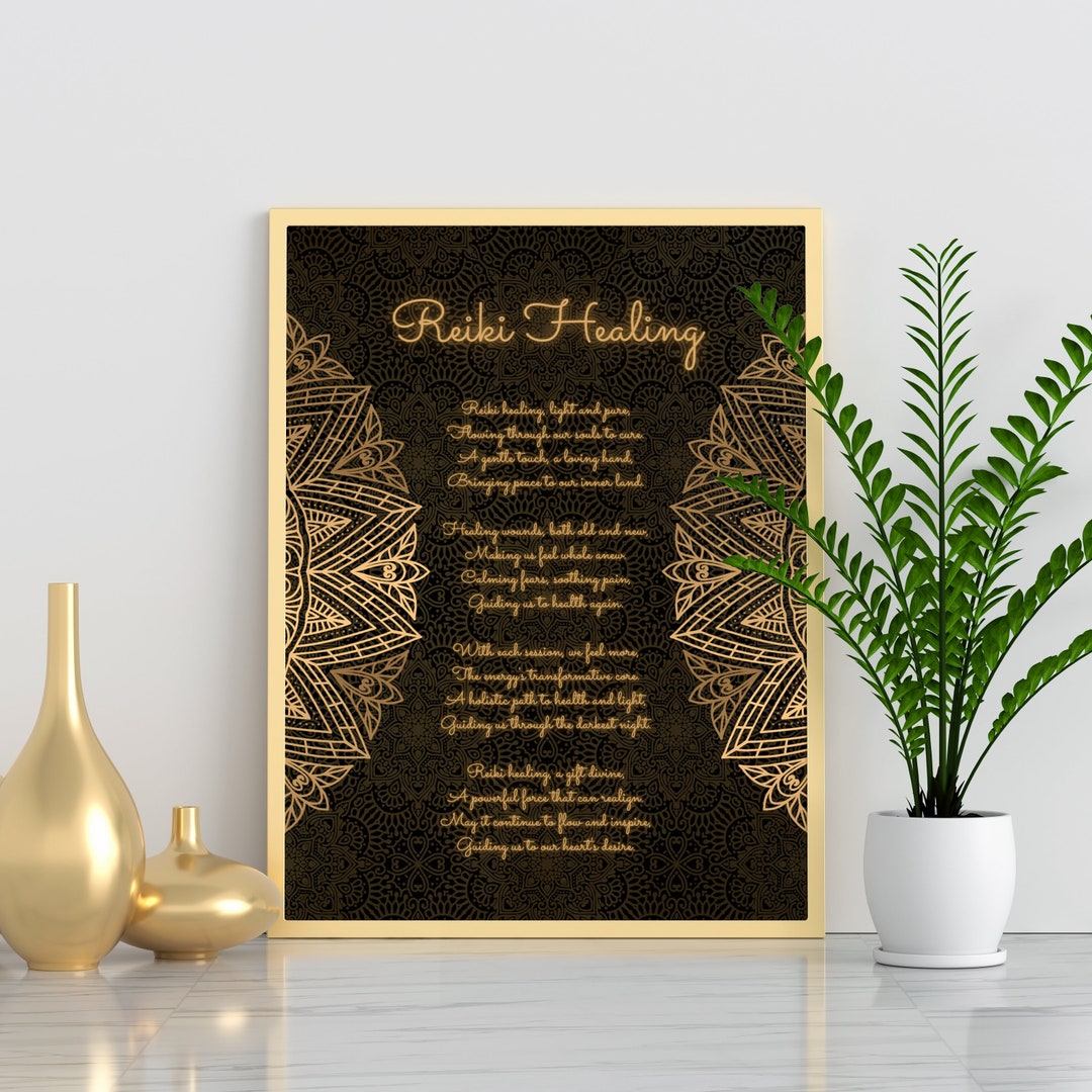 Reiki Healing Poem Print, Wall Poetry, UNFRAMED - Etsy