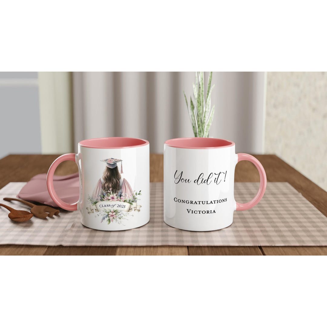 Personalised Graduation Mug for Her, Custom Name Class of 2025 Gift ...