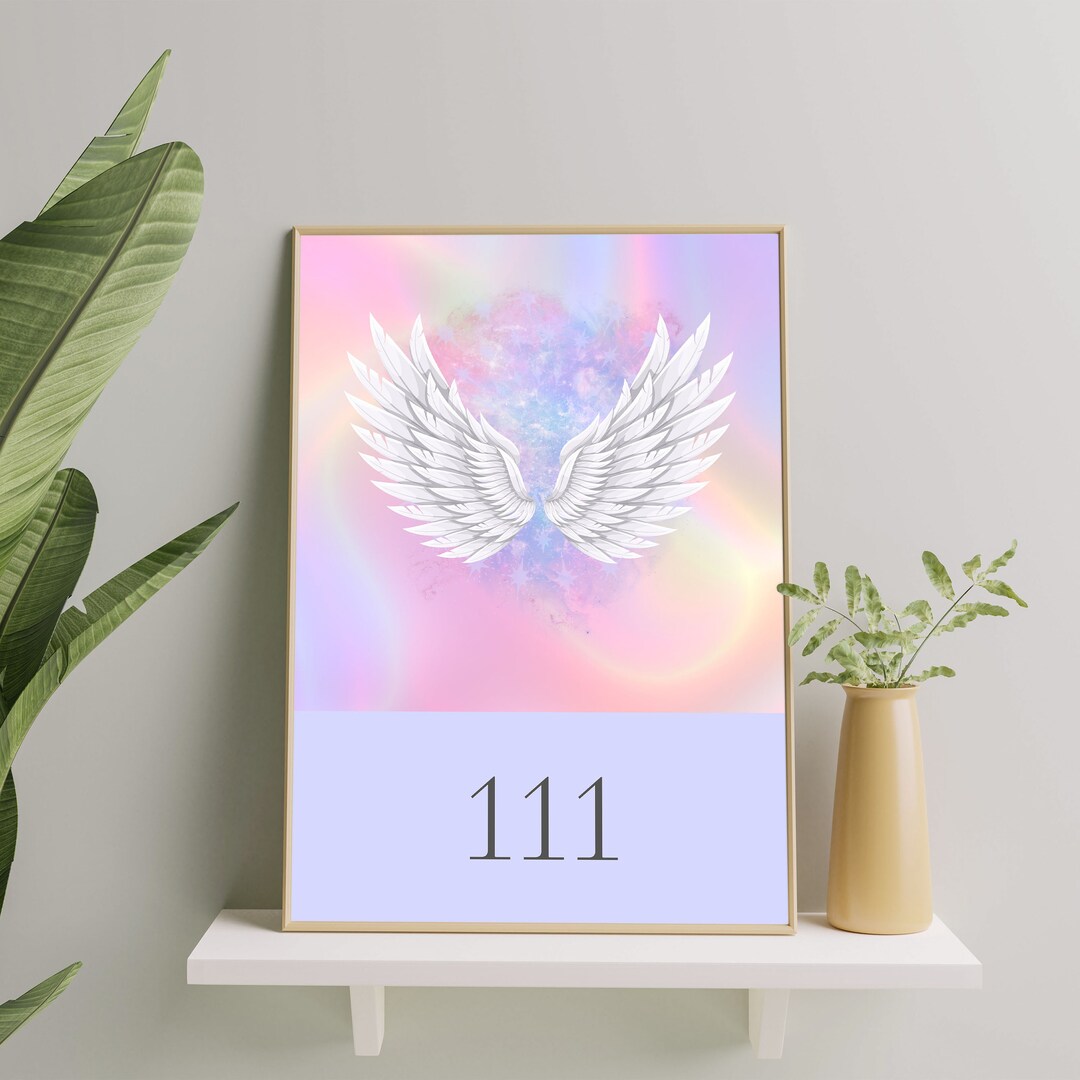 Angel Number 111 Angel Wings Art Print - Etsy UK