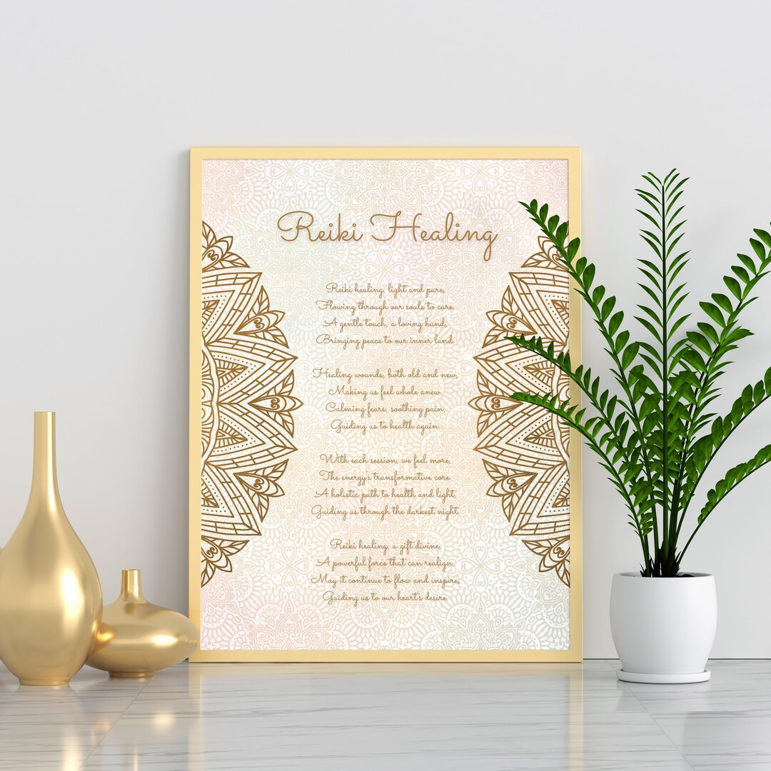Reiki Healing Poem Print, Wall Poetry, UNFRAMED - Etsy