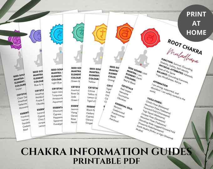 Premium Chakra Cards Chakra Chart on Cards Reiki Supplies Cards & Reiki ...