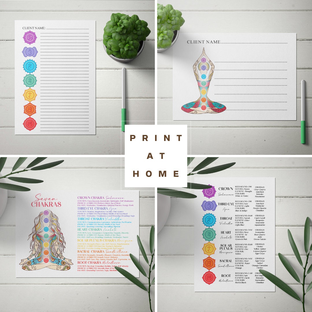 Reiki / Crystal Healing Printable Forms, Reiki Practitioner Tools ...