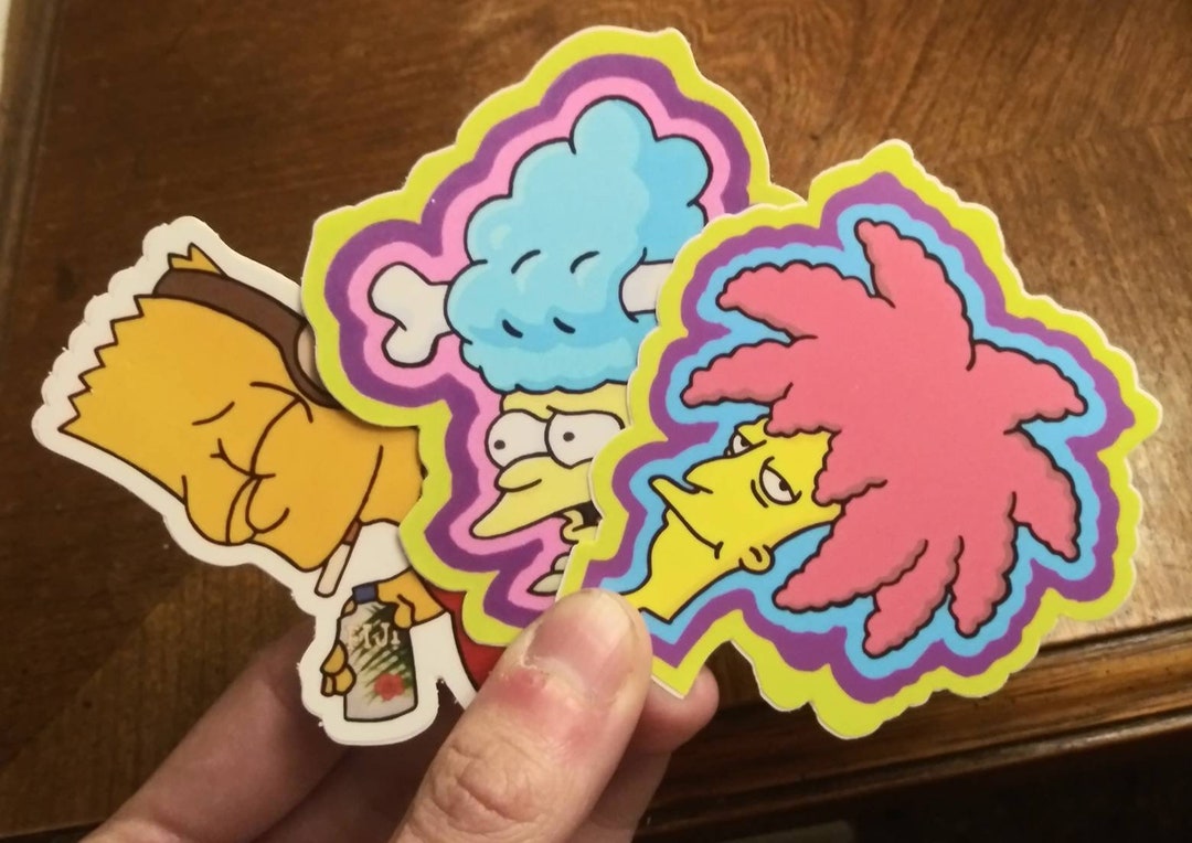 Simpson's Bart Mel and Bob Sticker Pack - Etsy