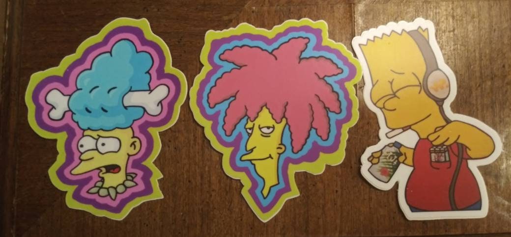 Simpson's Bart Mel and Bob Sticker Pack - Etsy