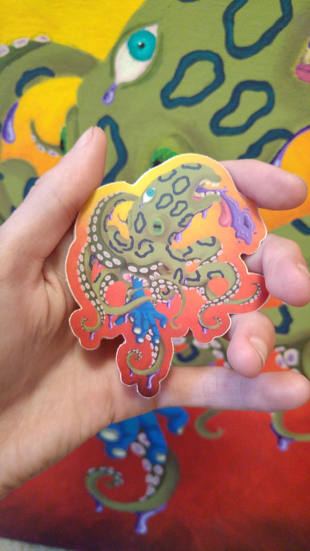 3 Inch Octopus Sticker Slap - Etsy