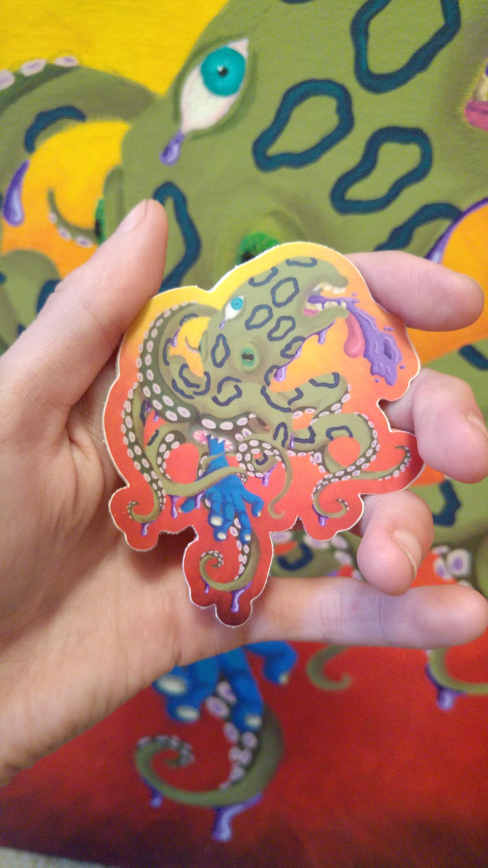 3 Inch Octopus Sticker Slap - Etsy