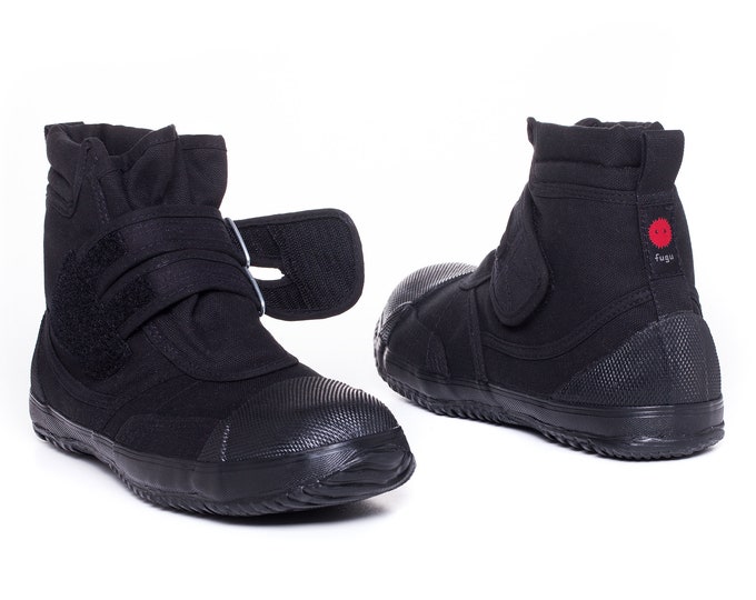 Fugu SA-BA Steel Toed Cool Japanese Boots VEGAN Black Unisex - Etsy