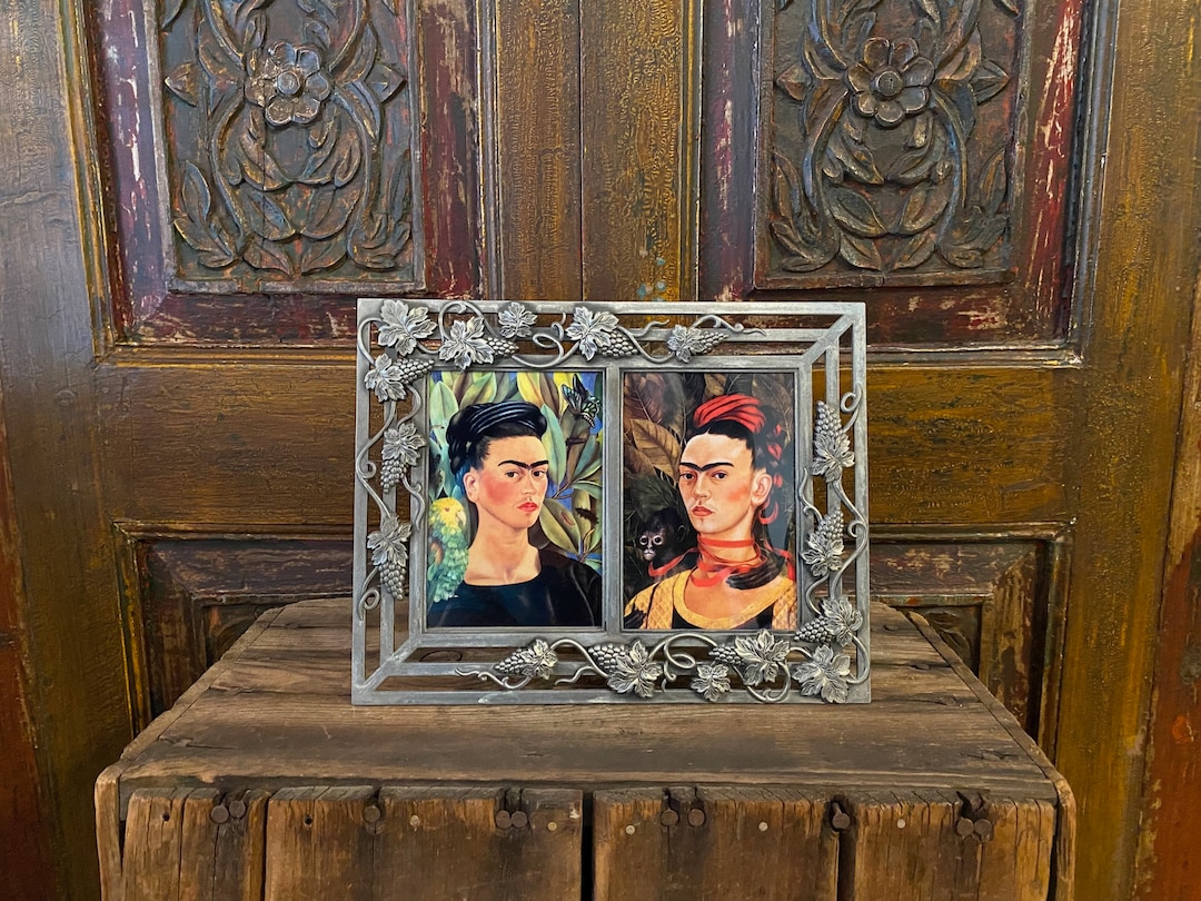 Framed Frida Kahlo Self Portraits in Dual Brushed Metal Frame - Etsy