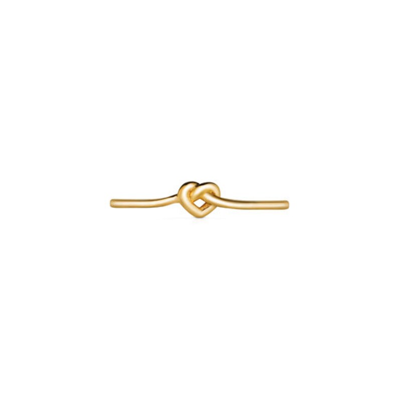 Love Knot Heart Ring - Solid Gold - Knot Ring, Heart Ring, Gold Heart ...