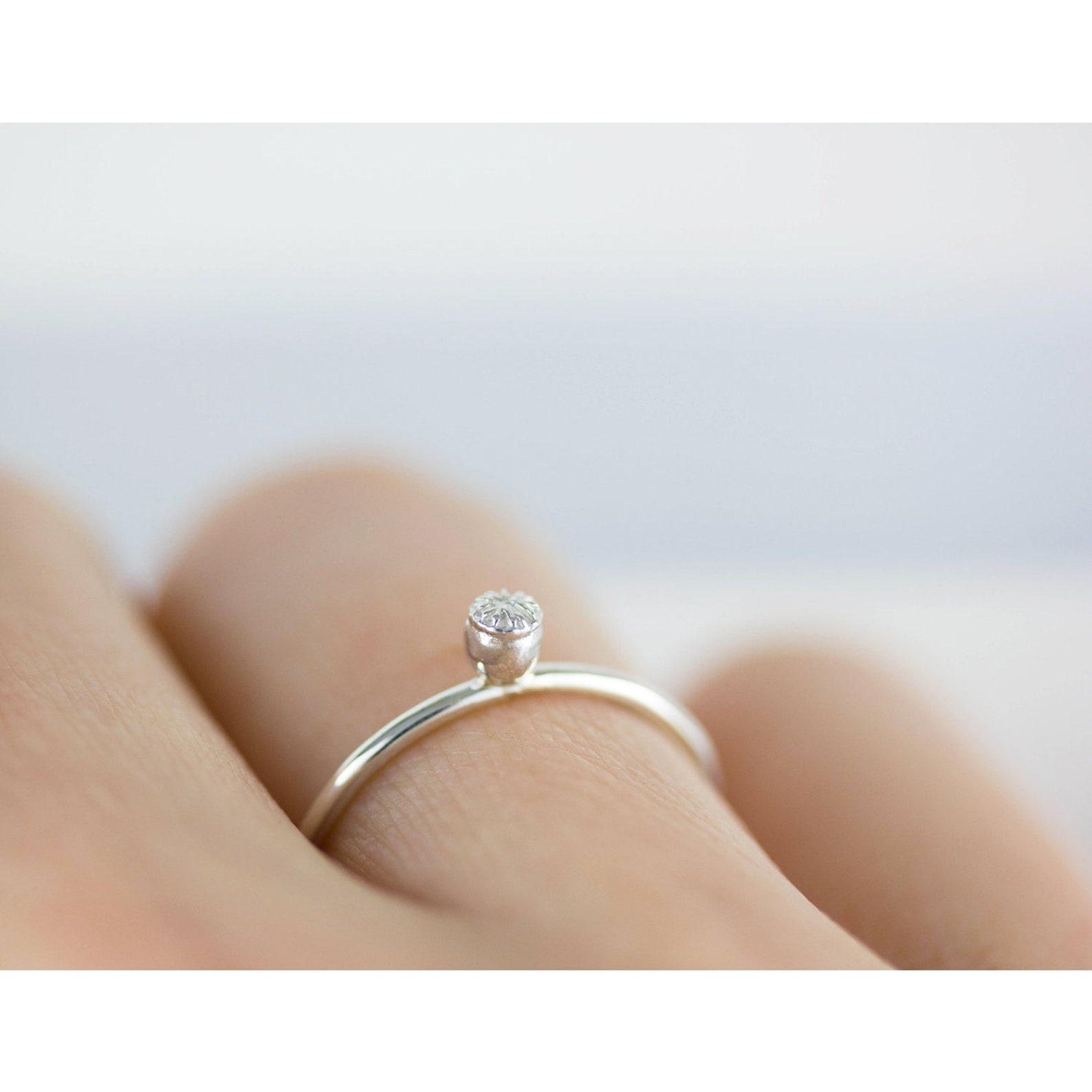 Poppy Seedpod Ring, Poppy Ring, Flower Ring, Stacking Ring, Floral Ring ...