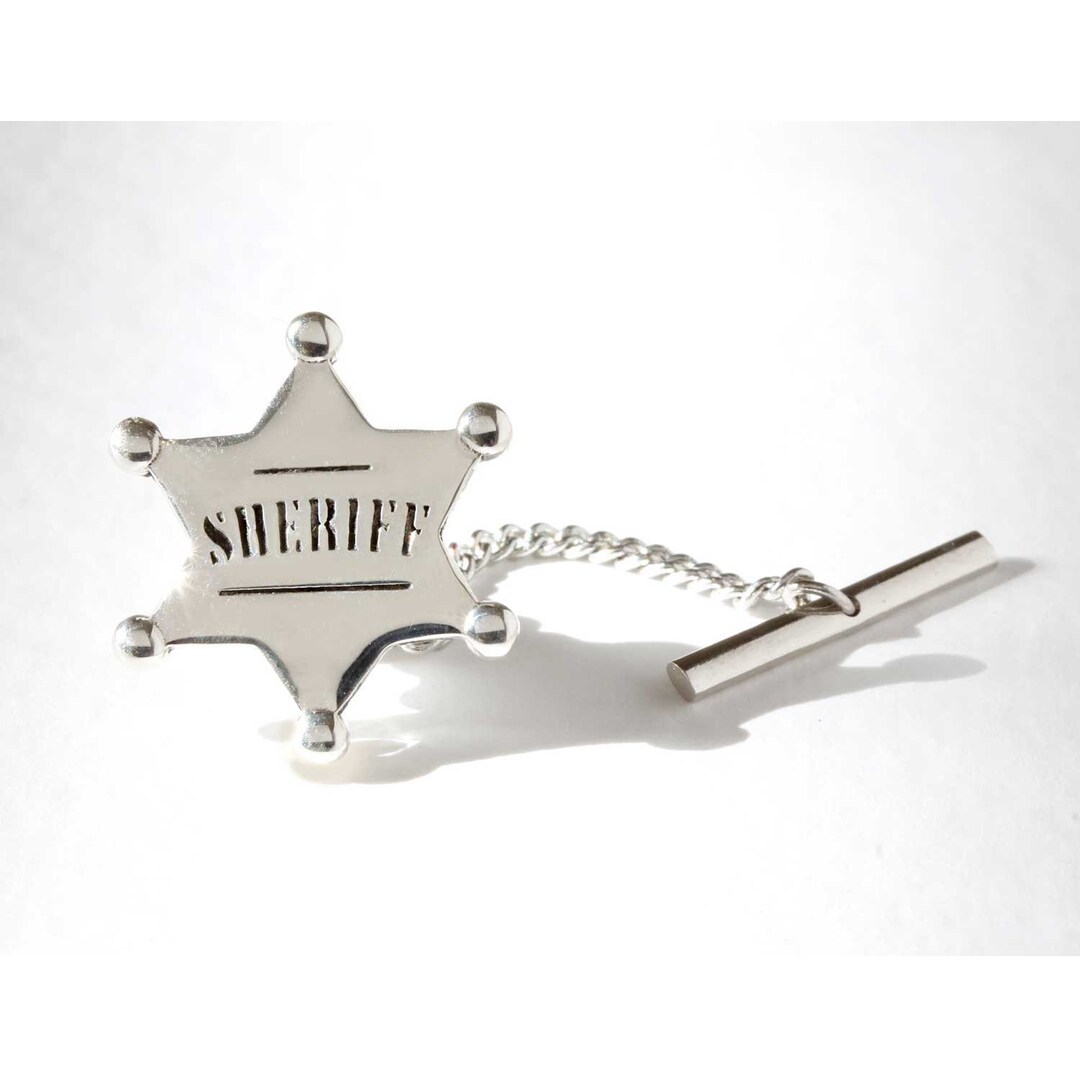 Sheriff Badge Lapel Pin –silver, Silver Lapel Pin, Silver Tie Pin, Mens ...