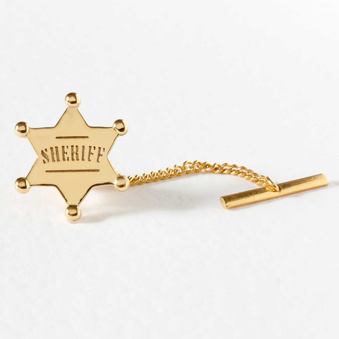 Sheriff Badge Lapel Pin –gold, Gold Lapel Pin, Gold Tie Pin, Mens ...