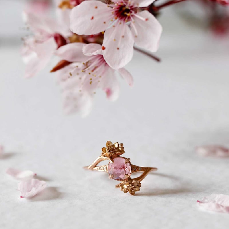 Cherry Blossom Ring - Etsy