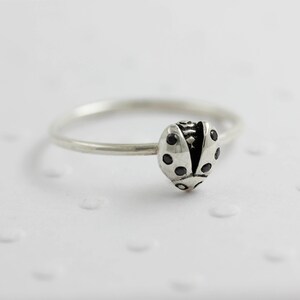 Ladybird Black Diamond Ring/wings Open - Gold/silver/rose Gold ...