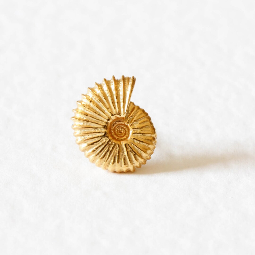 Ammonite Tie Pin/lapel Pin – Silver/gold - Ammonite Lapel Pin, Shell ...
