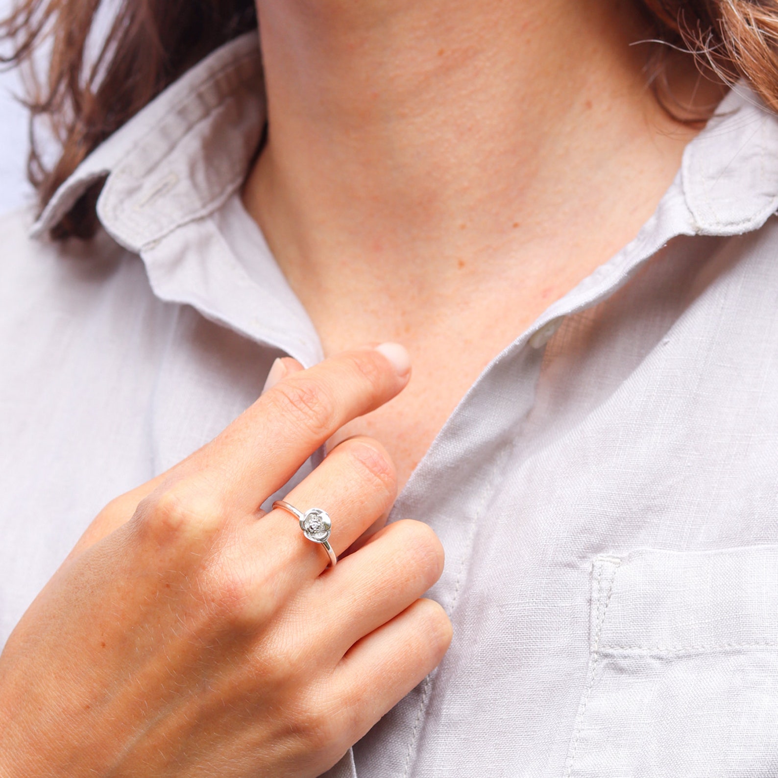 Poppy Diamond Ring – Silver/gold/rose Gold - Poppy Ring, Flower Ring ...