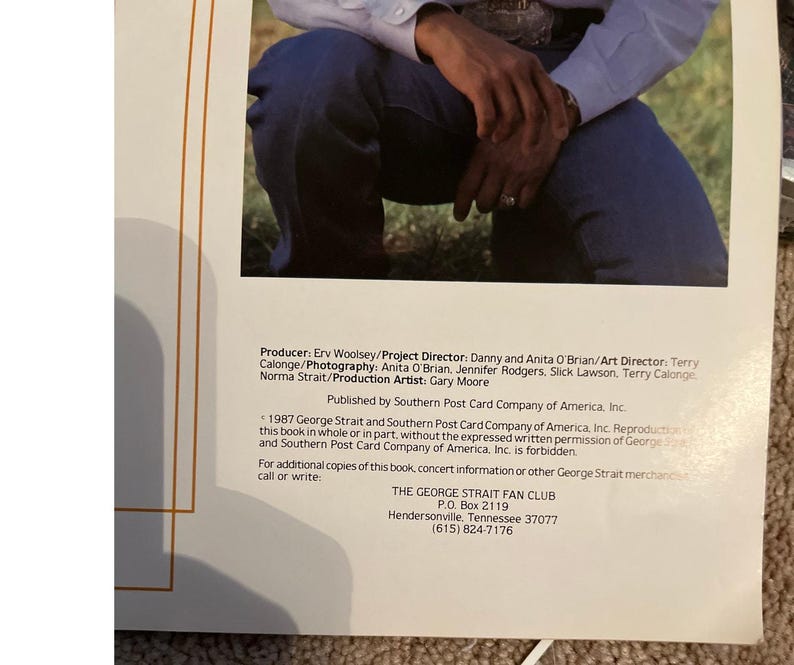 GEORGE STRAIT Original Fan Club Photo Book, Souvenir 1987 - Etsy