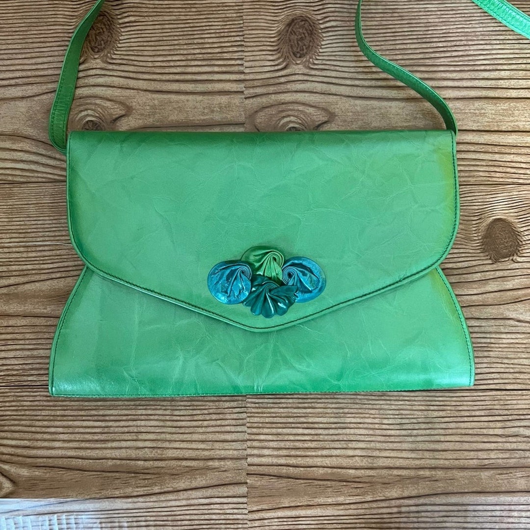 Vintage Green Purse by Adrienne Made in Spain Crossbody Handbag - Etsy