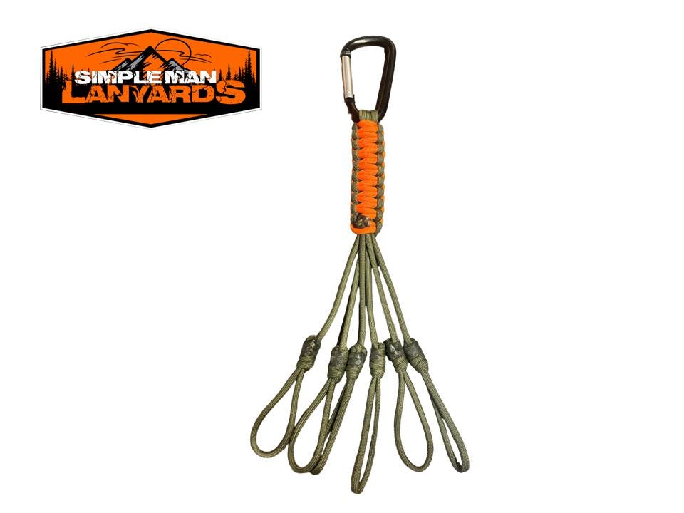 Paracord Small Game Tote Carrier Strap Orange & Olive - Etsy