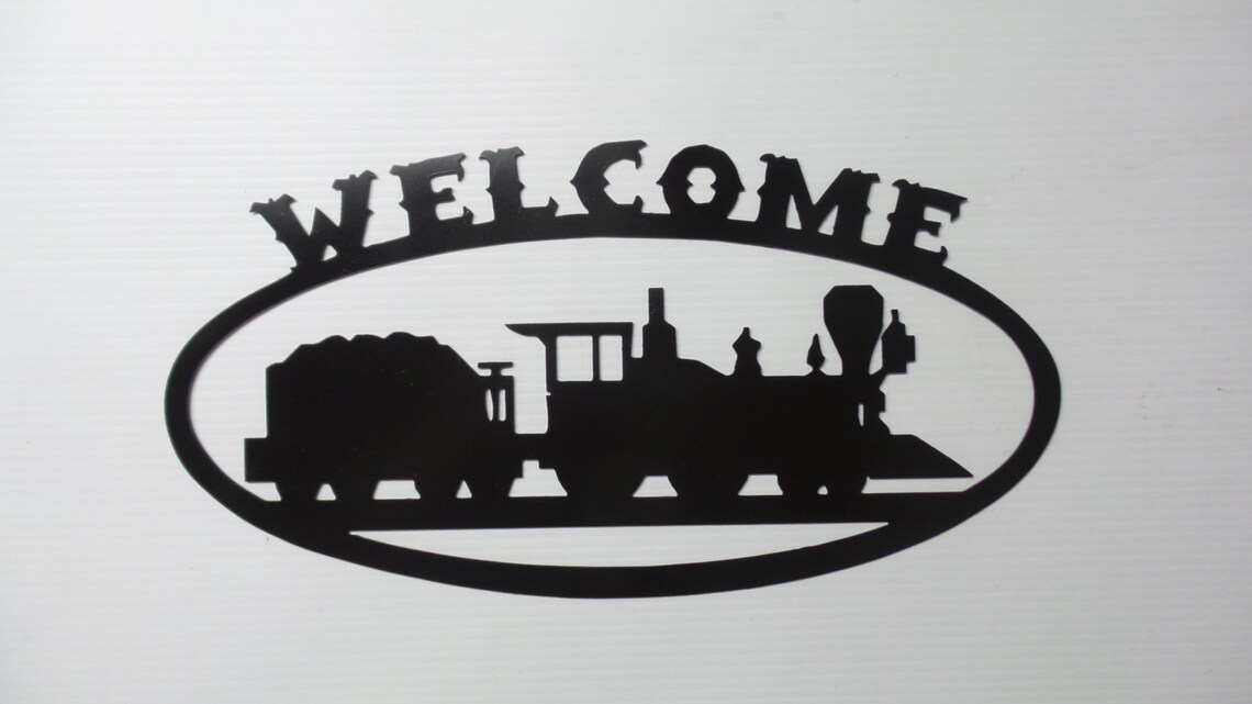 Welcome Sign Train Decor Metal Sign W11 | Etsy