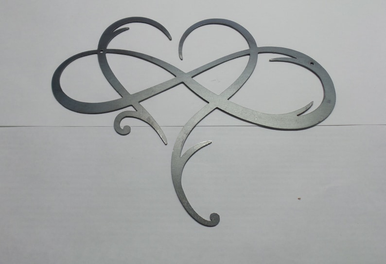 Infinity Heart Metal Sign Infinity symbol Valentine's | Etsy