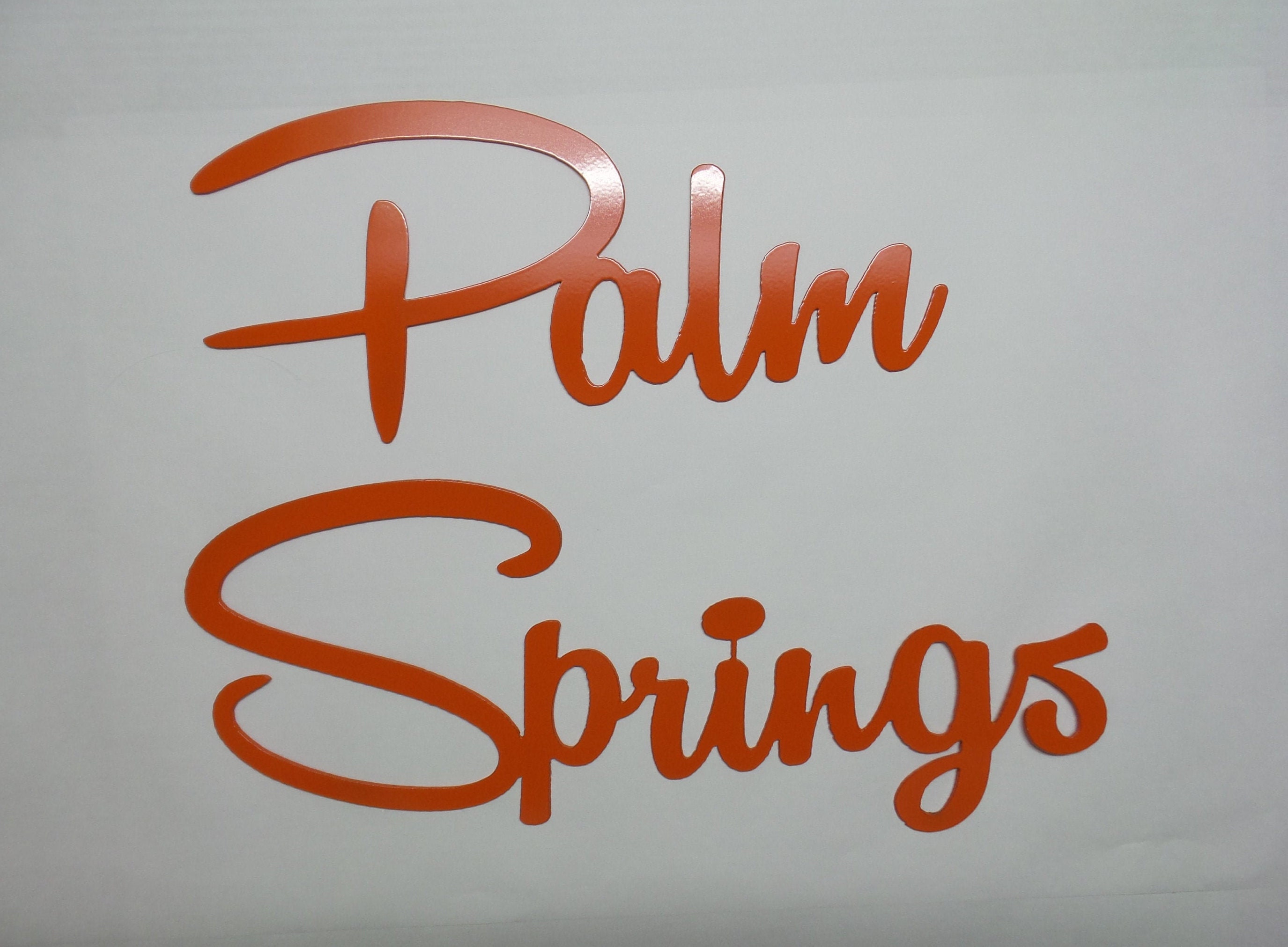 Palm Springs Sign Metal sign Wall Art Mid Century Modern | Etsy